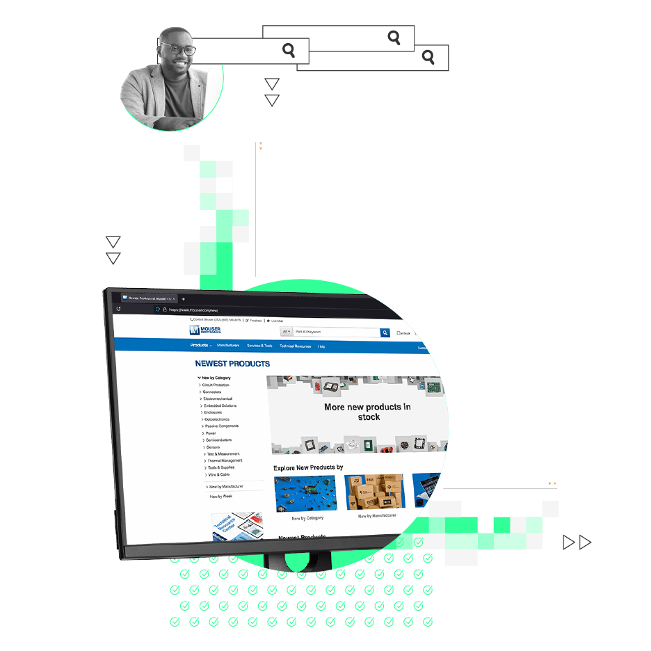 Mouser By the Numbers Infographic - Mouser
